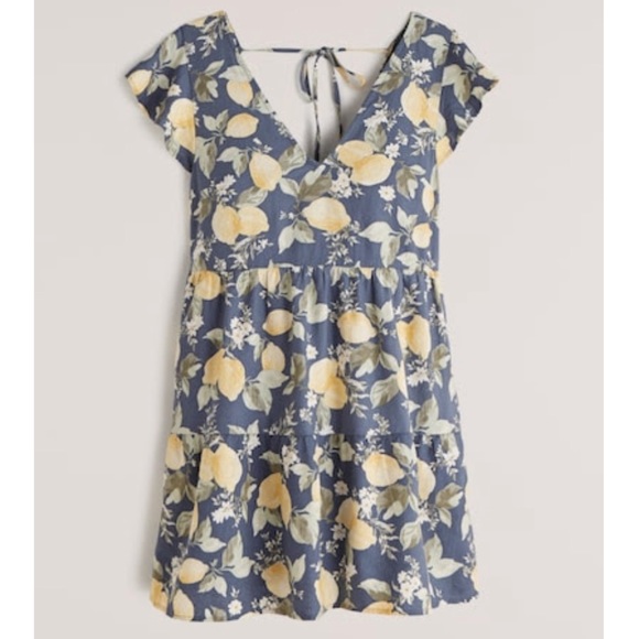 Abercrombie & Fitch | Dresses | Nwt Af Ruffle Sleeve Trapeze Mini Dress ...